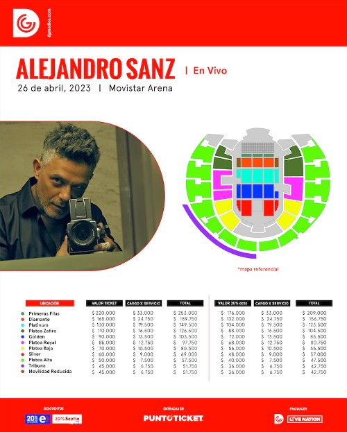Alejandro Sanz vuelve a Chile! Lee la fecha de la preventa